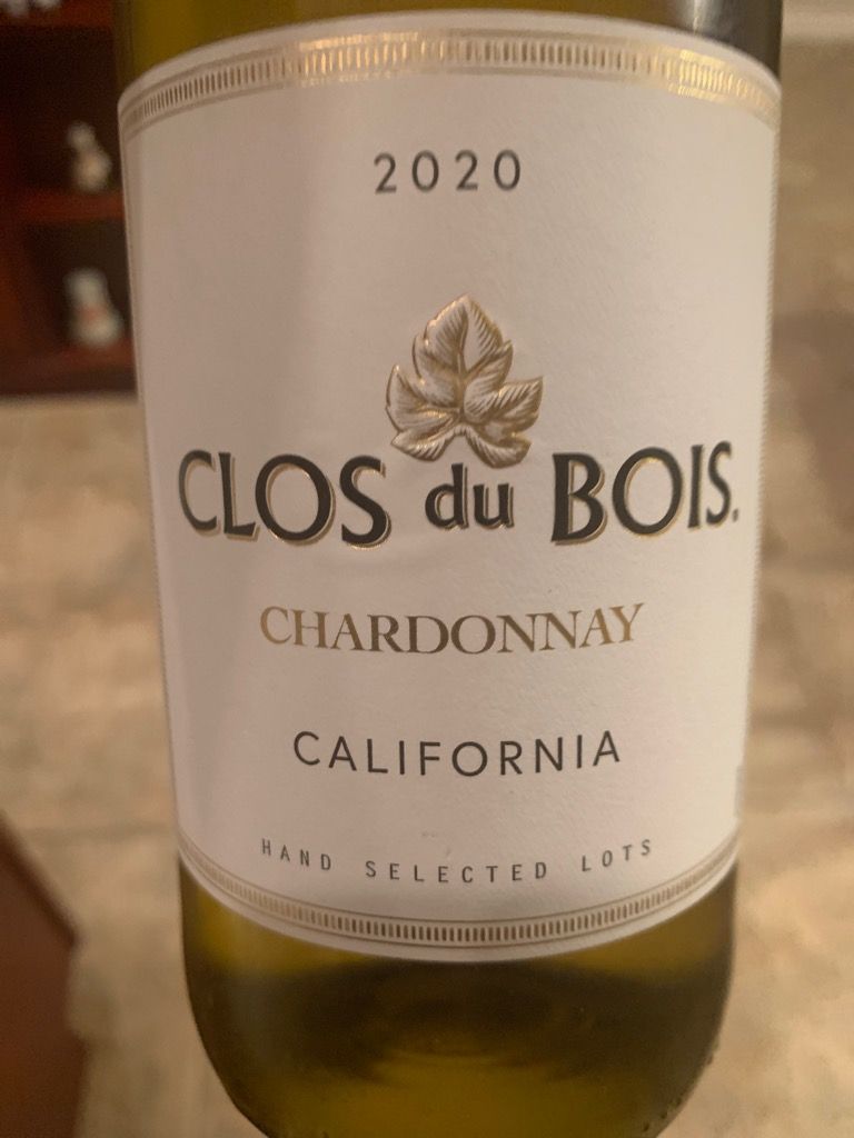 2020 Clos du Bois Chardonnay Hand Selected Lots North Coast, USA ...