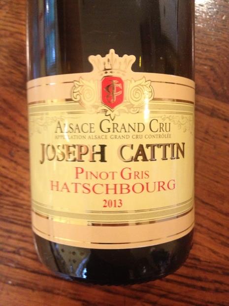 2013 Joseph Cattin Pinot Gris Hatschbourg, France, Alsace, Alsace Grand ...