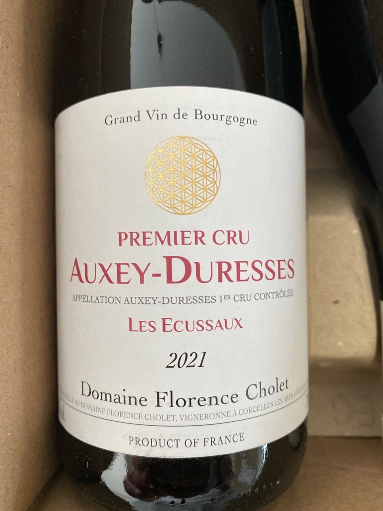 2022 Domaine Florence Cholet Auxey-Duresses 1er Cru Les Ecusseaux Rouge ...