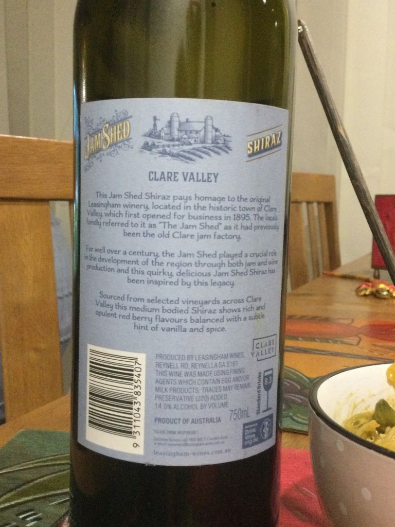 2017 Leasingham Shiraz Jam Shed Clare Valley, Australia, South ...