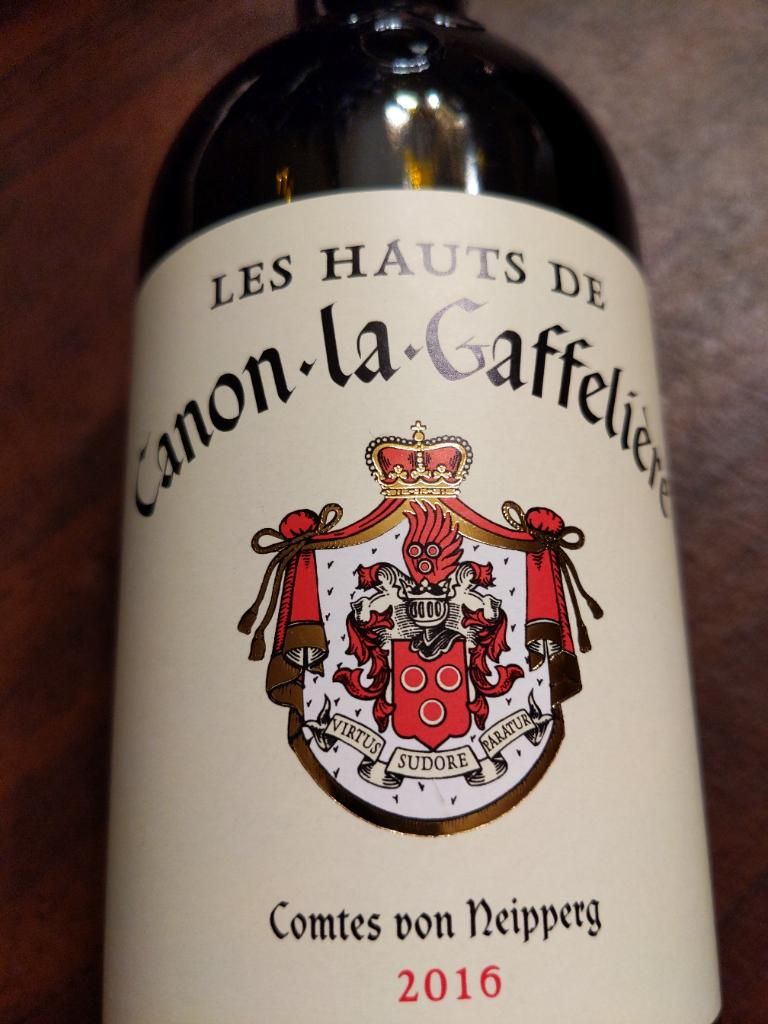 2016 Château Canon-la-Gaffelière Les Hauts de Canon-la-Gaffeliere, France, Bordeaux, Libournais ...