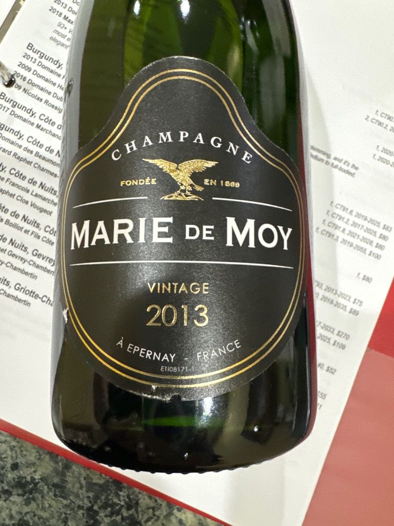 2013 Marie de Moy Champagne Brut Millésimé, France, Champagne ...