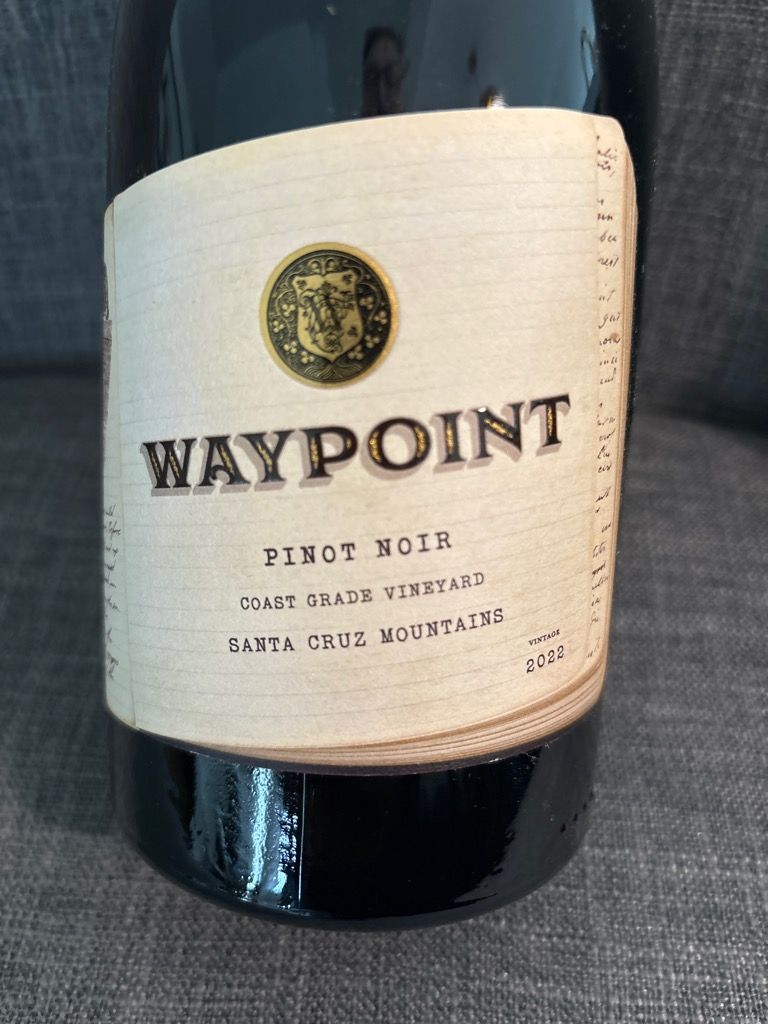 2022 Waypoint Pinot Noir Coast Grade Vineyard, USA, California, Santa ...