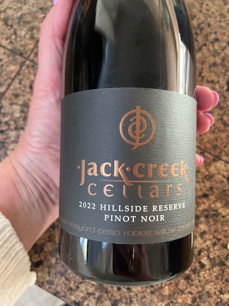 2022 Jack Creek Cellars Pinot Noir Hillside Reserve Kruse Vineyards ...