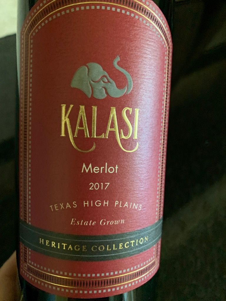 2022 Kalasi Cellars Merlot Heritage Collection, USA, Texas, Texas High ...