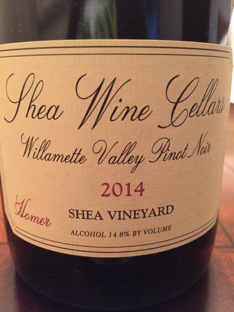 2014 Shea Wine Cellars Pinot Noir Homer Shea Vineyard, USA, Oregon ...