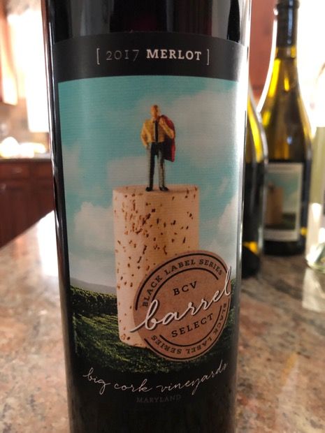 2017 Big Cork Vineyards Merlot Black Label Series Barrel Select, USA ...