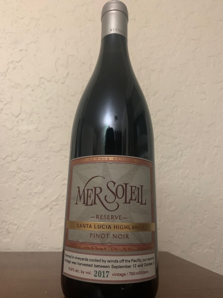2017 Mer Soleil Pinot Noir Reserve, USA, California, Central Coast ...