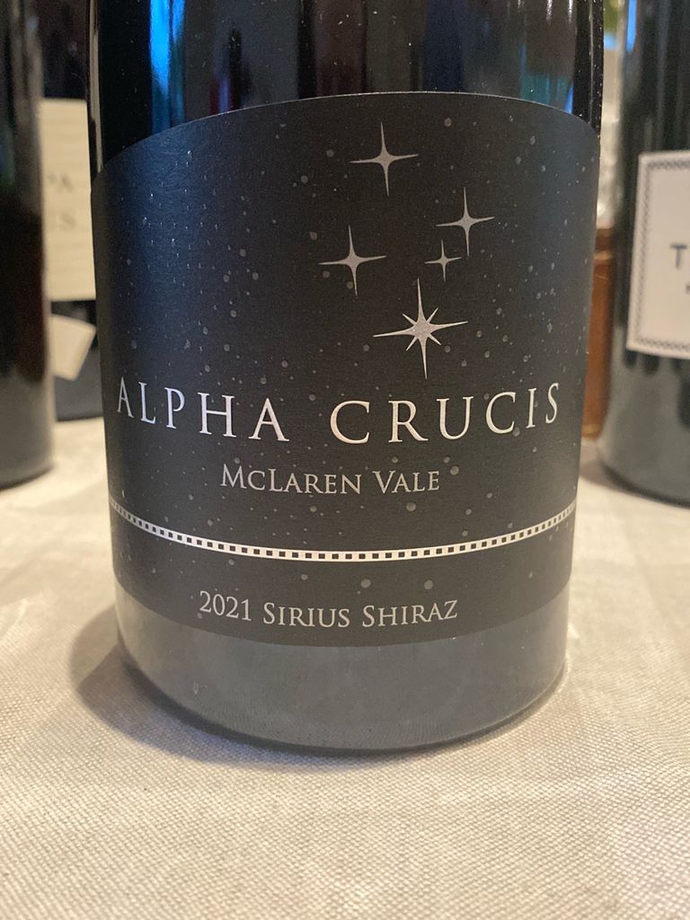 2021 Chalk Hill Wines Shiraz Alpha Crucis Sirius Clarendon Vineyard ...