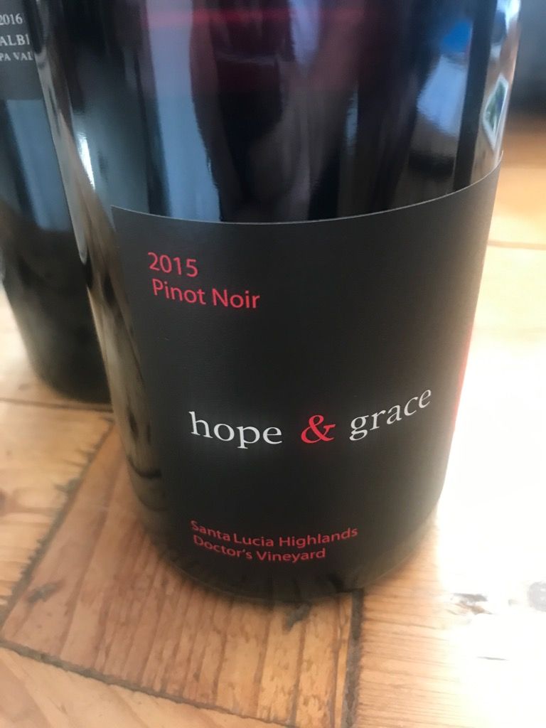 2015 Hope & Grace Pinot Noir Hendricks Doctor's Vineyard, USA ...