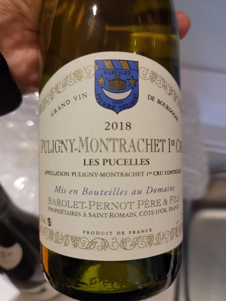 2019 Barolet-Pernot Pere et Fils Puligny-Montrachet 1er Cru Les ...