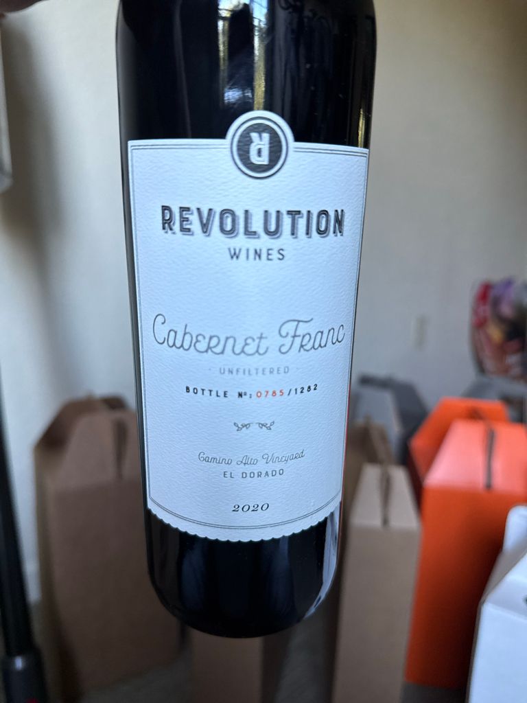2020 Revolution Wines Cabernet Franc Barsotti Vineyard, USA, California ...