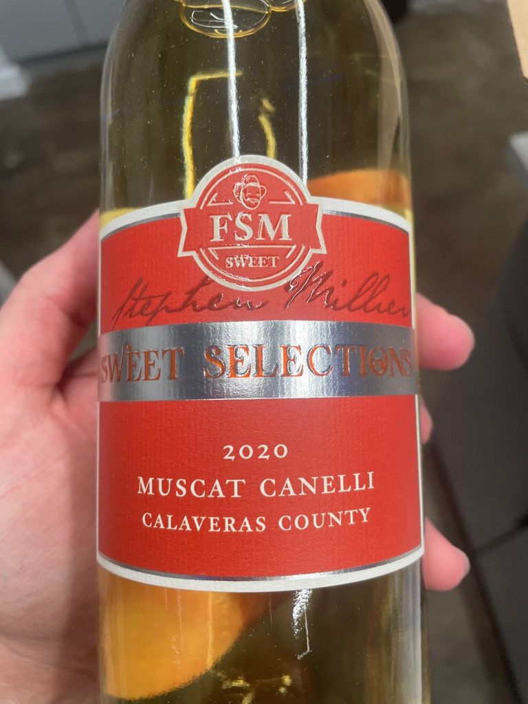 2020 F. Stephen Millier Muscat Canelli Sweet, USA, California ...