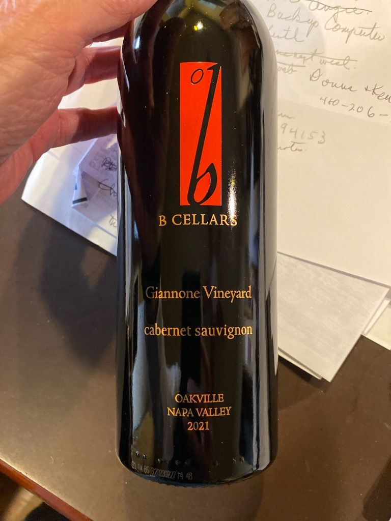 2021 B Cellars Cabernet Sauvignon Giannone Vineyard, USA, California ...