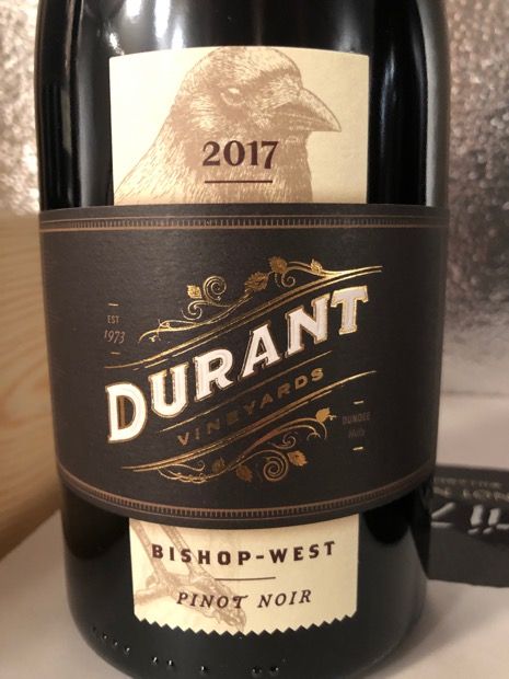 2017 Durant Vineyards Pinot Noir Bishop Vineyard West, USA, Oregon ...