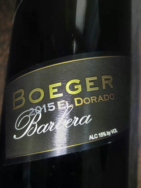 2015 Boeger Winery Barbera El Dorado, USA, California, Sierra Foothills ...