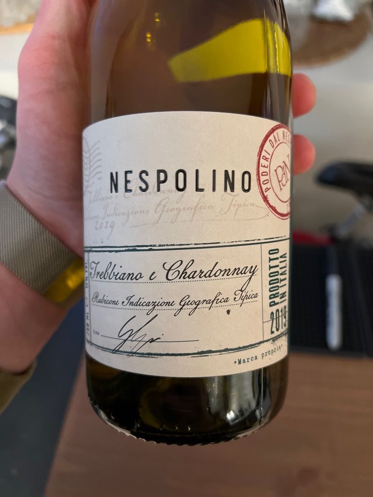 2019 Poderi' dal Nespoli Trebbiano Chardonnay Nespolino, Italy, Emilia ...