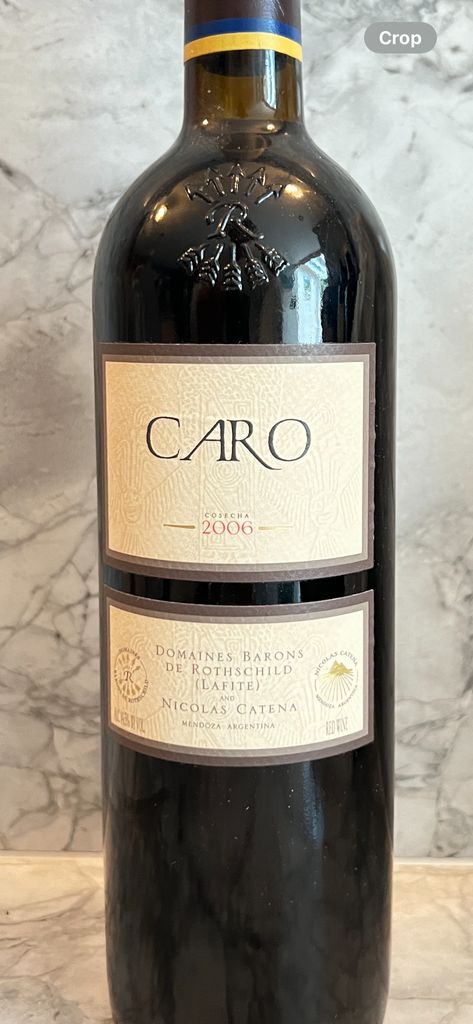 2006 Bodegas Caro (Barons de Rothschild / Catena) Caro, Argentina ...