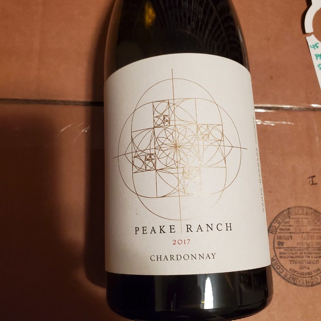 2017 Peake Ranch Chardonnay Santa Barbara County, USA, California ...