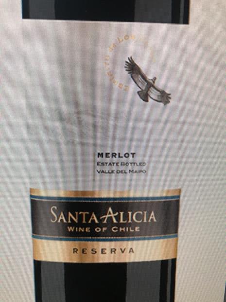 2022 Santa Alicia Merlot Gran Reserva de los Andes, Chile, Maipo Valley ...