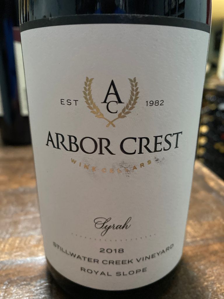 2018 Arbor Crest Syrah, USA, Washington, Columbia Valley - CellarTracker