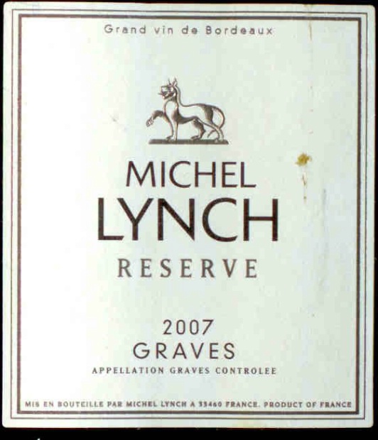 2007 Michel Lynch Reserve, France, Bordeaux, Graves - CellarTracker
