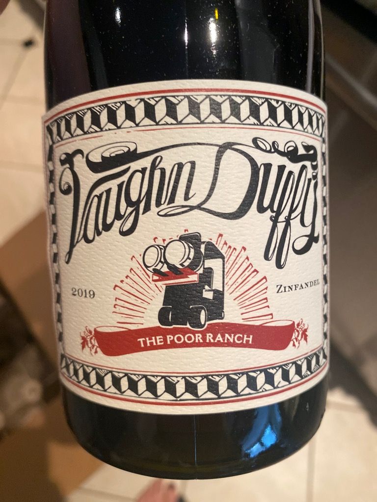 2019 Vaughn Duffy Zinfandel The Poor Ranch, USA, California, North ...