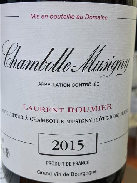 2015 Domaine Laurent Roumier Chambolle-Musigny, France, Burgundy, Côte ...