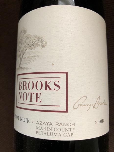 2021 Brooks Note Pinot Noir Azaya Ranch, USA, California, Sonoma County ...