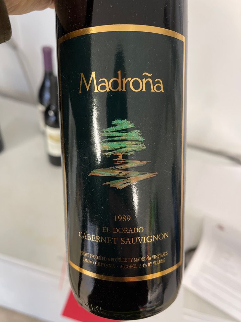 1989 Madroña Cabernet Sauvignon Estate Bottled Signature, USA ...
