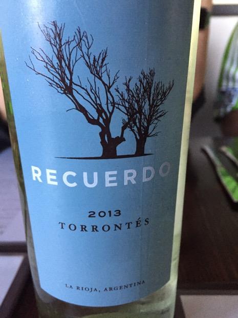 2013 Recuerdo Torrontés, Argentina, La Rioja - CellarTracker