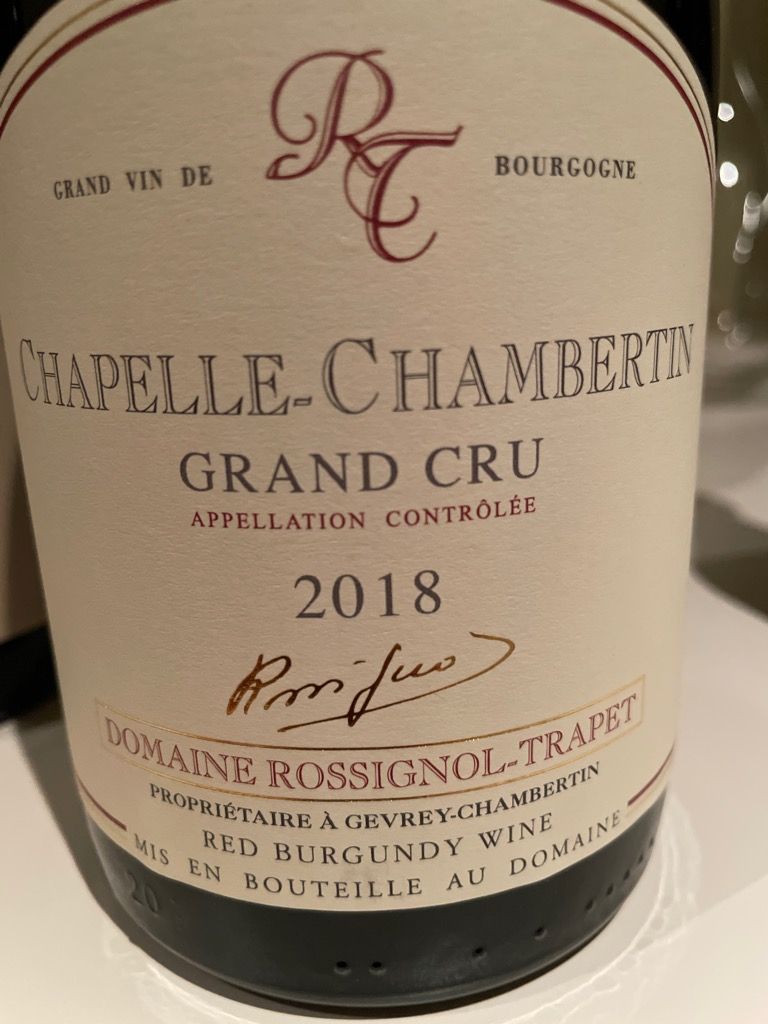 2018 Domaine Rossignol Trapet Chapelle-Chambertin, France, Burgundy ...