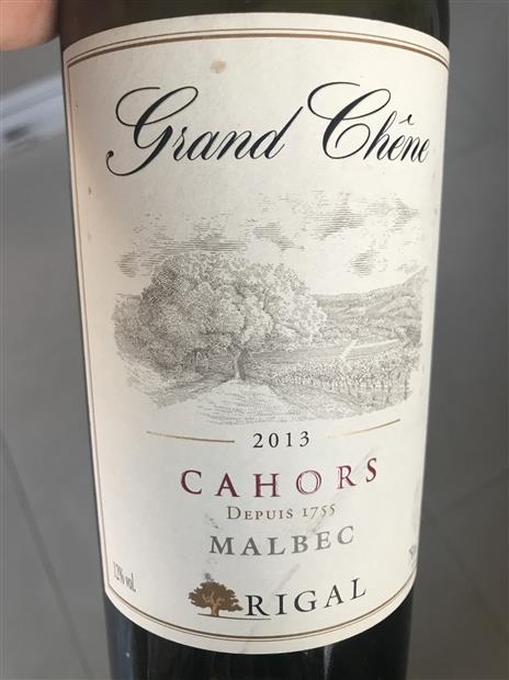 2013 Maison Rigal Cahors Grand Chêne, France, Southwest France, Cahors ...