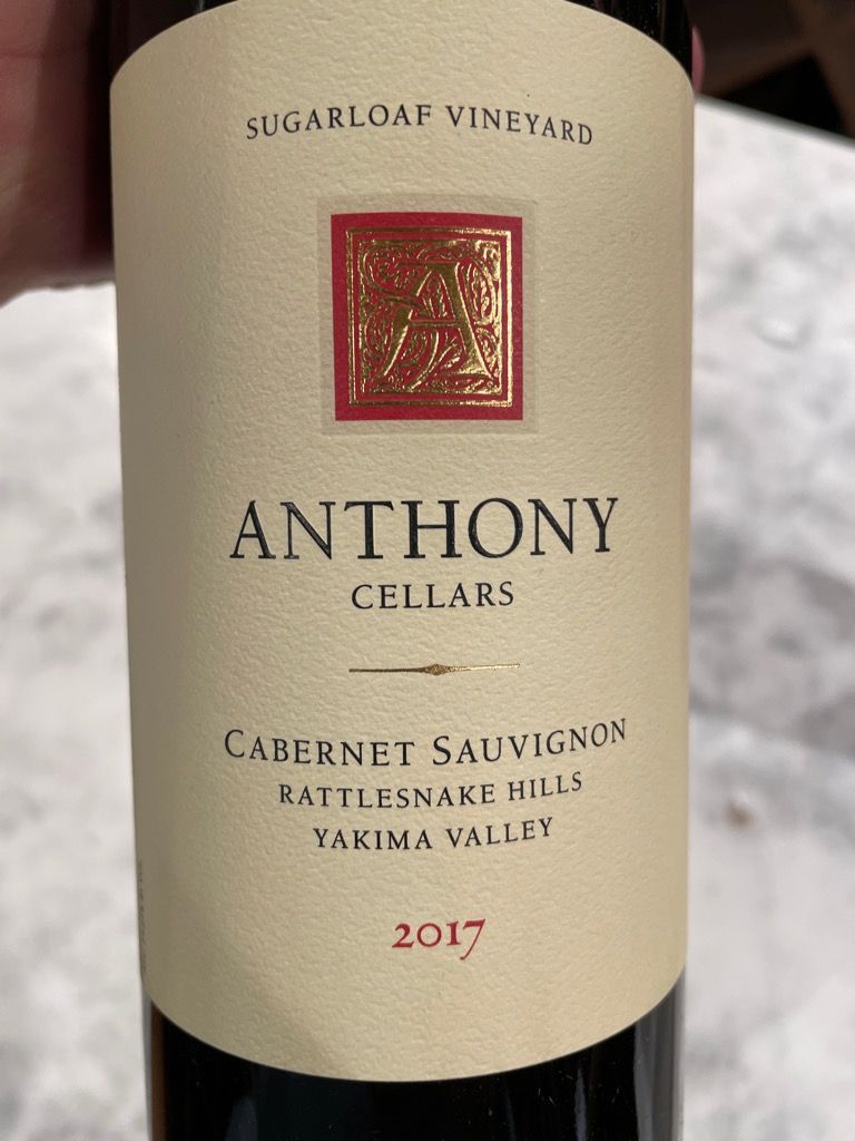 2017 Anthony Cellars Cabernet Sauvignon Sugarloaf Vineyard, USA ...