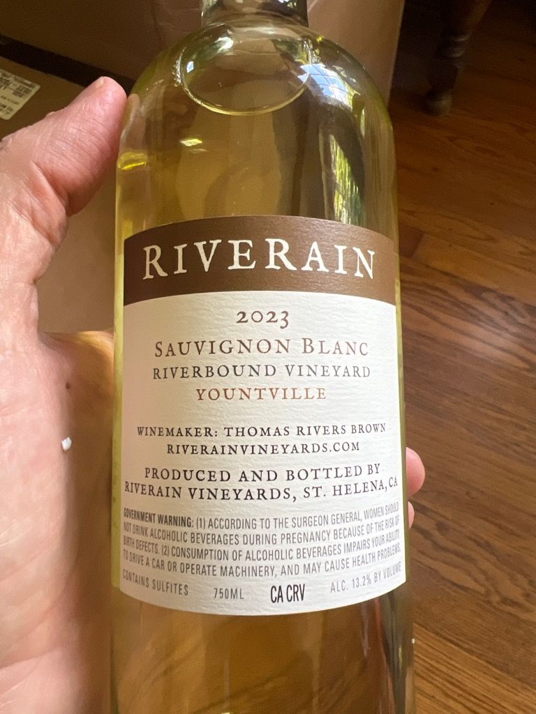 2023 Riverain Sauvignon Blanc Riverbound Vineyard, USA, California ...