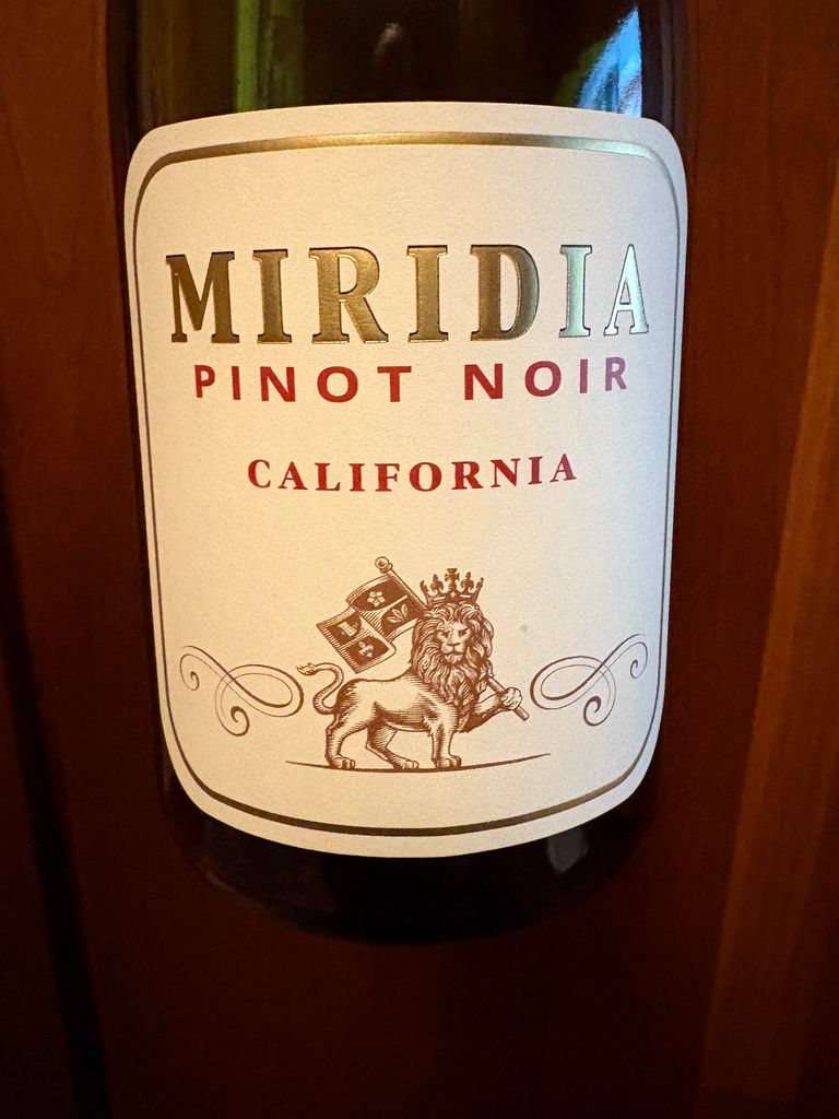 2021 Miridia Pinot Noir, USA, California - CellarTracker
