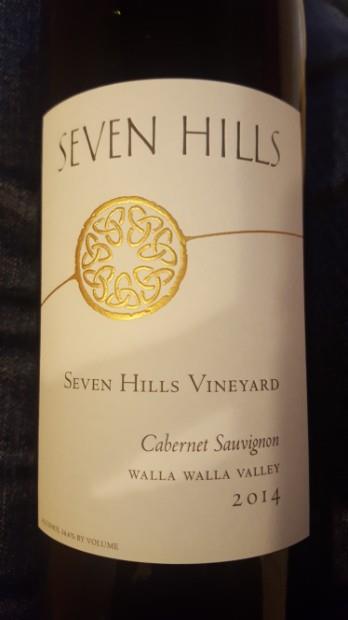 2014 Seven Hills Winery Cabernet Sauvignon Walla Walla Valley, USA, Washington, Columbia Valley ...