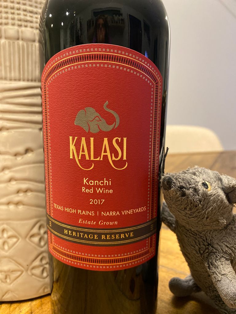 2017 Kalasi Cellars Kanchi Heritage Reserve Narra Vineyards, USA, Texas ...