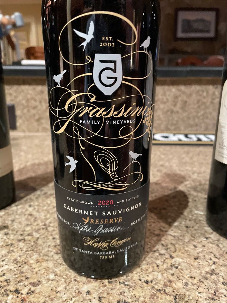 2020 Grassini Family Vineyards Cabernet Sauvignon Reserve, USA ...