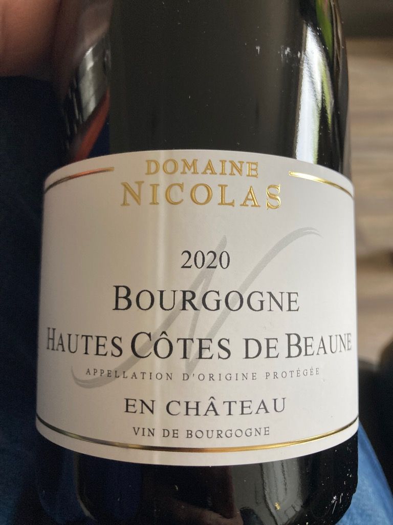 2021 Domaine Nicolas Bourgogne Hautes-Côtes de Beaune Rouge, France ...