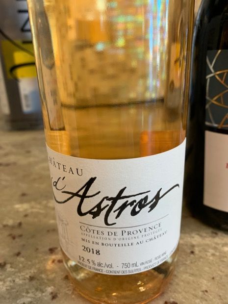 2018 Château d'Astros Côtes de Provence Rosé, France, Provence, Côtes ...