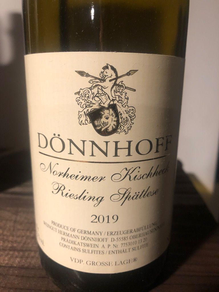 2019 Dönnhoff Norheimer Kirschheck Riesling Spätlese, Germany, Nahe ...