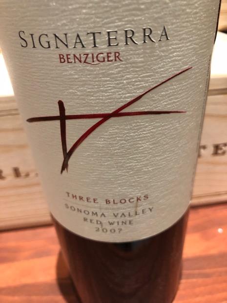 2007 Signaterra / Benziger Three Blocks, USA, California, Sonoma County ...