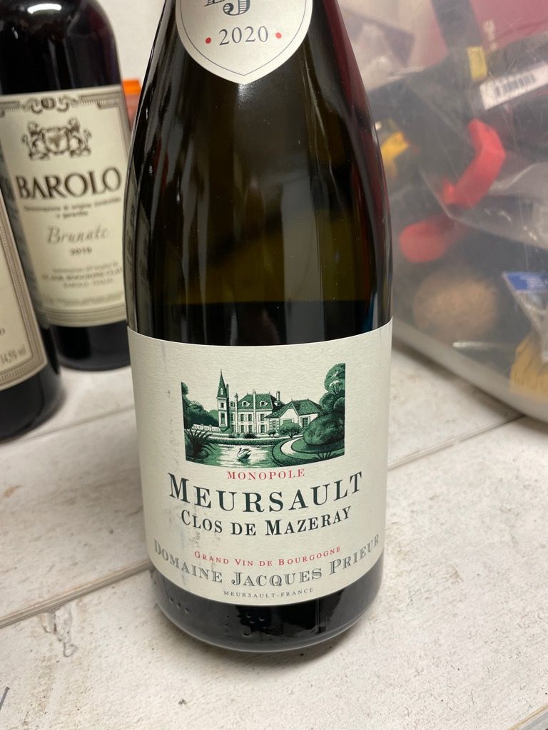 2020 Domaine Jacques Prieur Meursault Clos de Mazeray Rouge, France ...