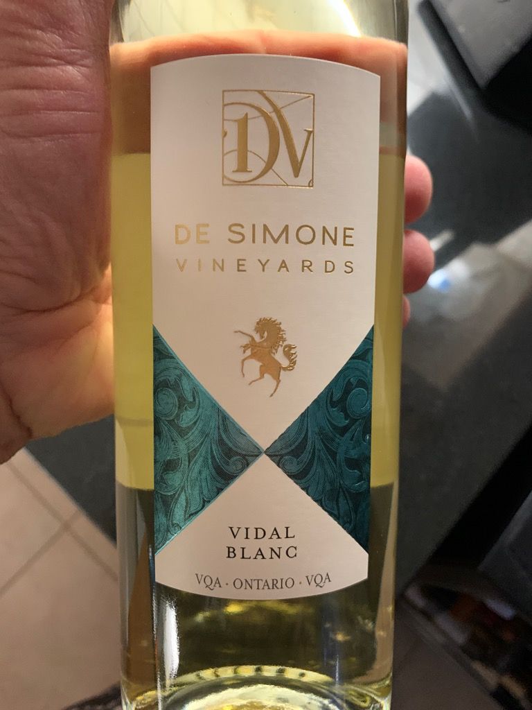2020 De Simone Vineyards Vidal, Canada, Ontario, Niagara Peninsula, Niagara-on-the-Lake VQA ...