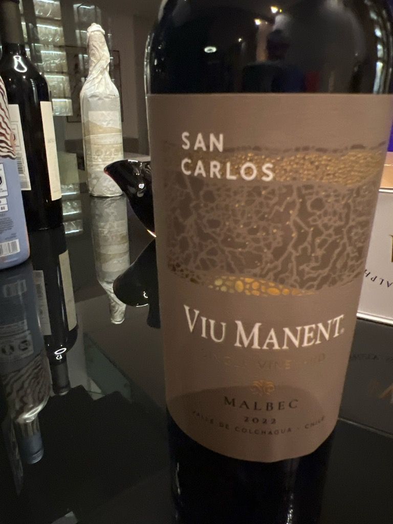 2022 Viu Manent Malbec Gran Reserva San Carlos Estate, Chile, Rapel Valley, Colchagua Valley ...