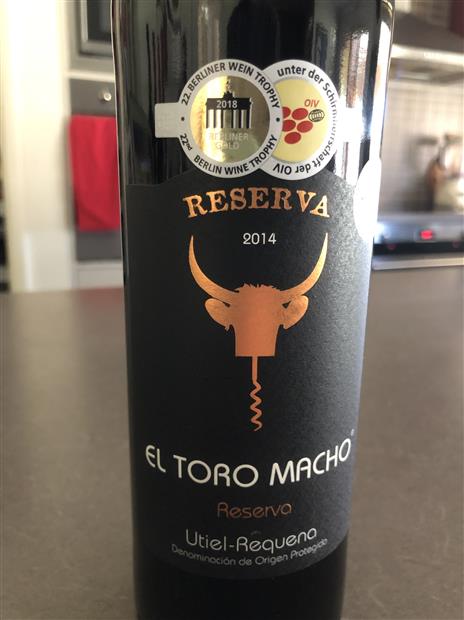 2014 El Toro Macho Utiel-Requena Reserva, Spain, Valencia, Utiel ...