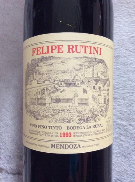 1993 Rutini Felipe Rutini, Argentina, Mendoza - CellarTracker