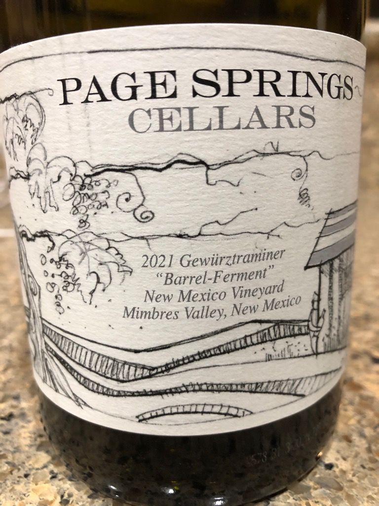 2021 Page Springs Cellars Gewürztraminer Painted Lady Vineyard, USA ...