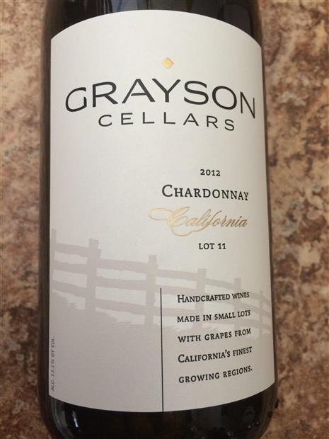 2012 Grayson Cellars Chardonnay Lot 11, USA, California - CellarTracker